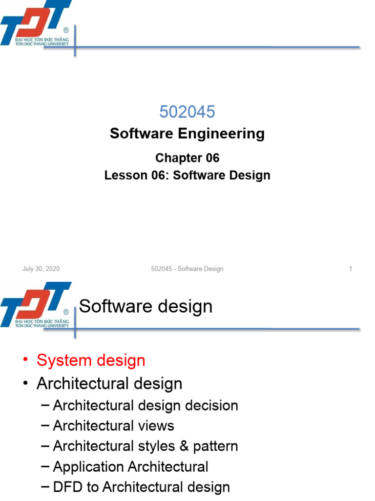 06 Software Design Pdf Databases Programming