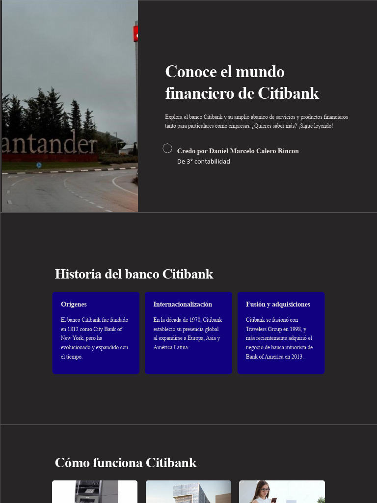 Conoce El Mundo Financiero de Citibank | Descargar gratis PDF ...