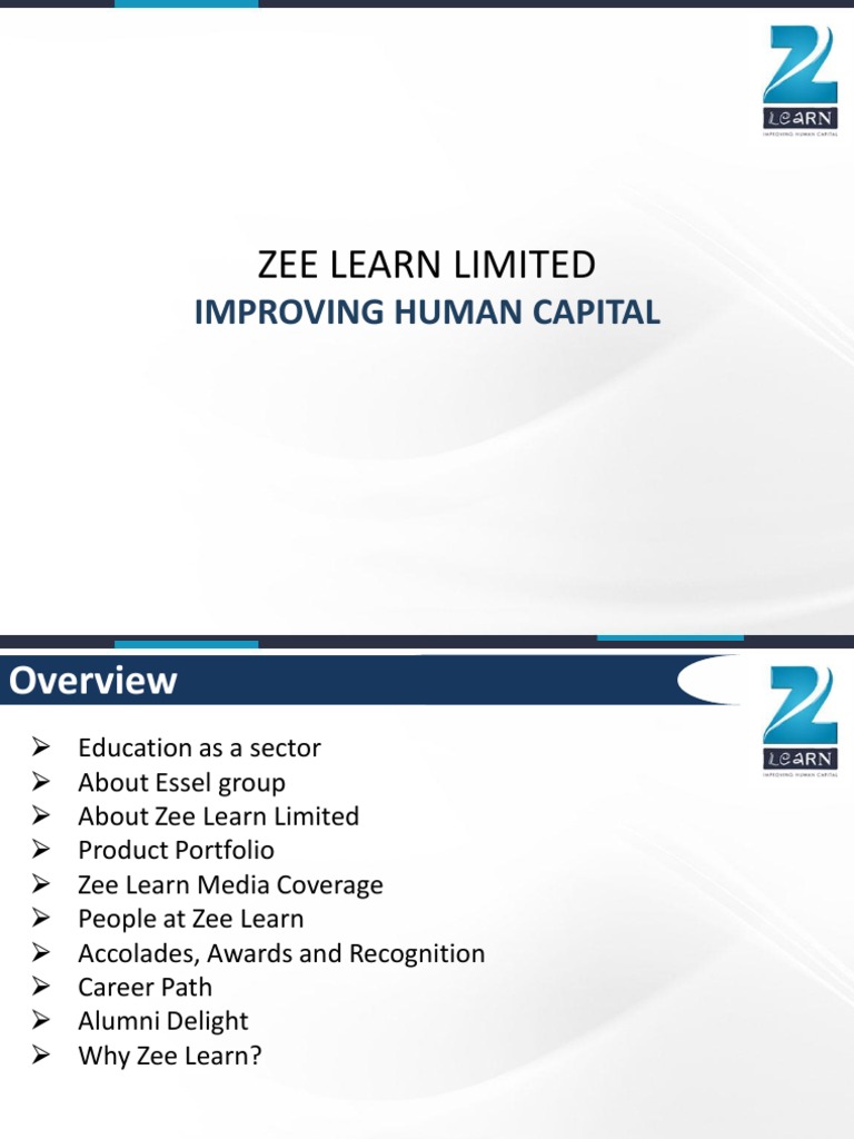 Zee Learn Limited: Improving Human Capital | PDF | Franchising ...