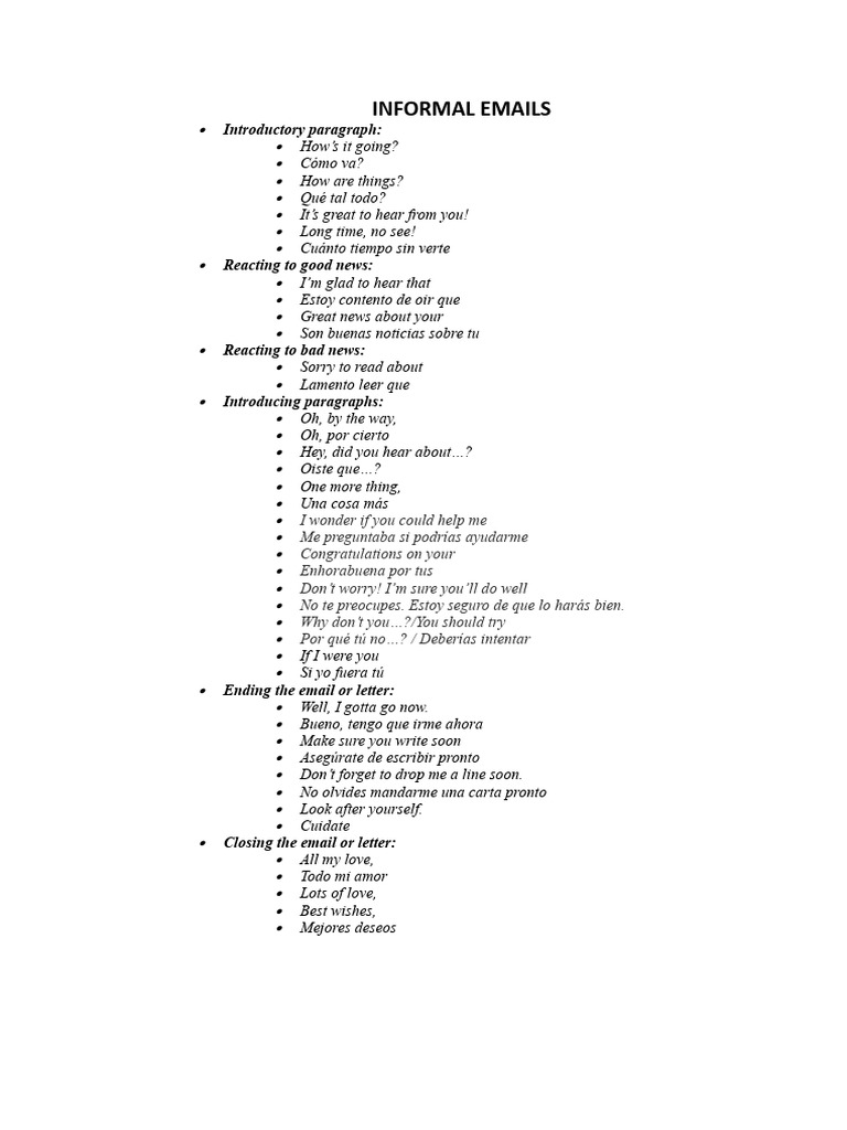 Tips Writing Informal Email | PDF