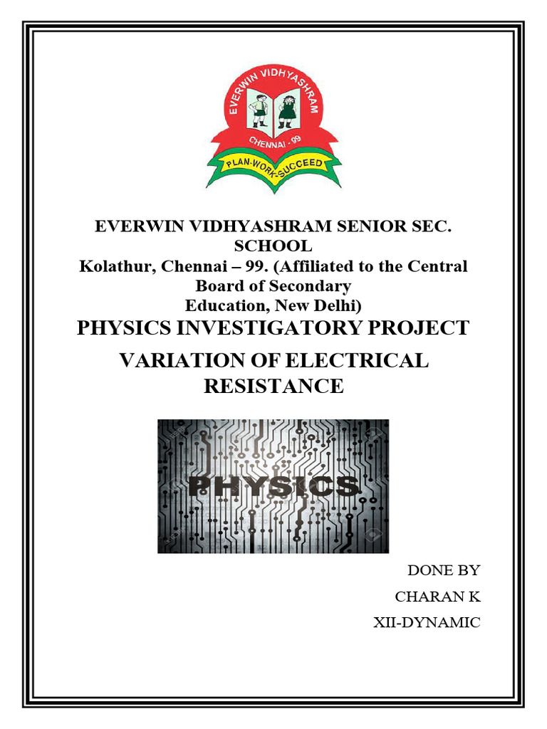 Charan Physics Investigatory Project | Download Free PDF | Electrical ...