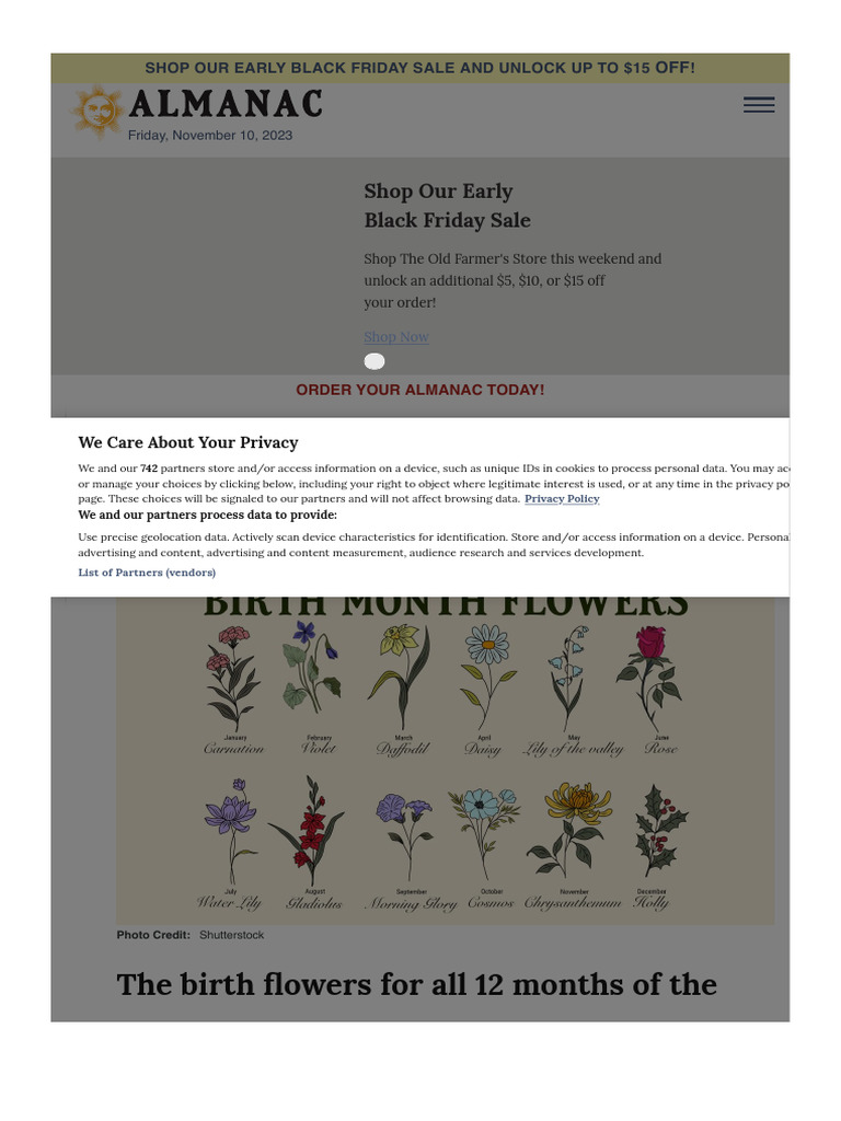 What Is My Birth Flower? - Birth Month Flowers - The Old Farmer's ...