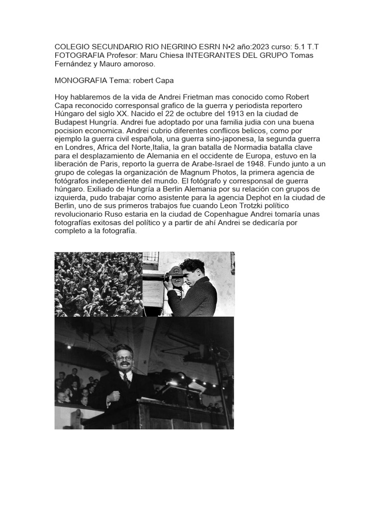 Robert Capa | PDF | Historia