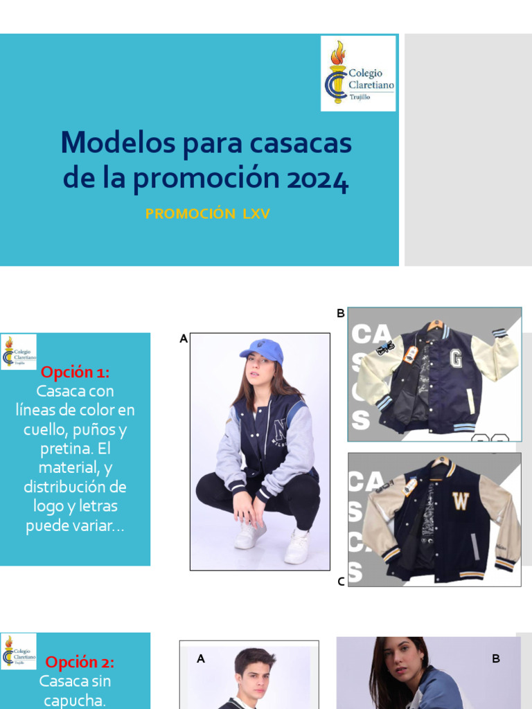Modelos Casacas Promoción 2024 - Claret | PDF
