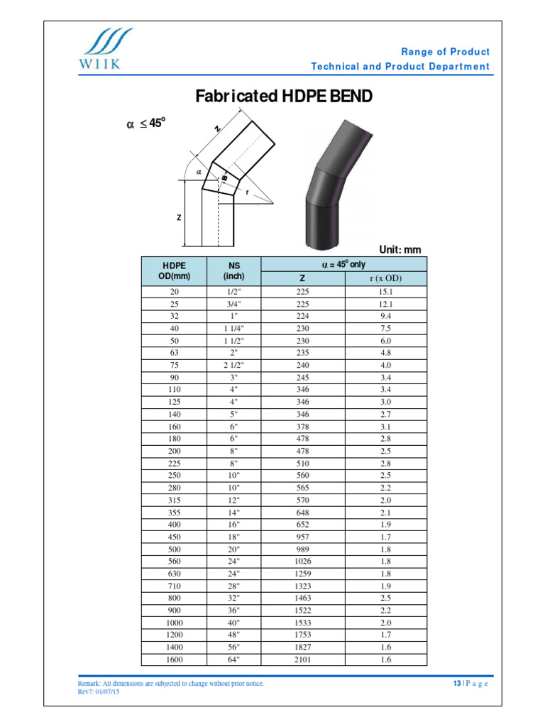 03.fabricated HDPE BEND 45 R07 | PDF