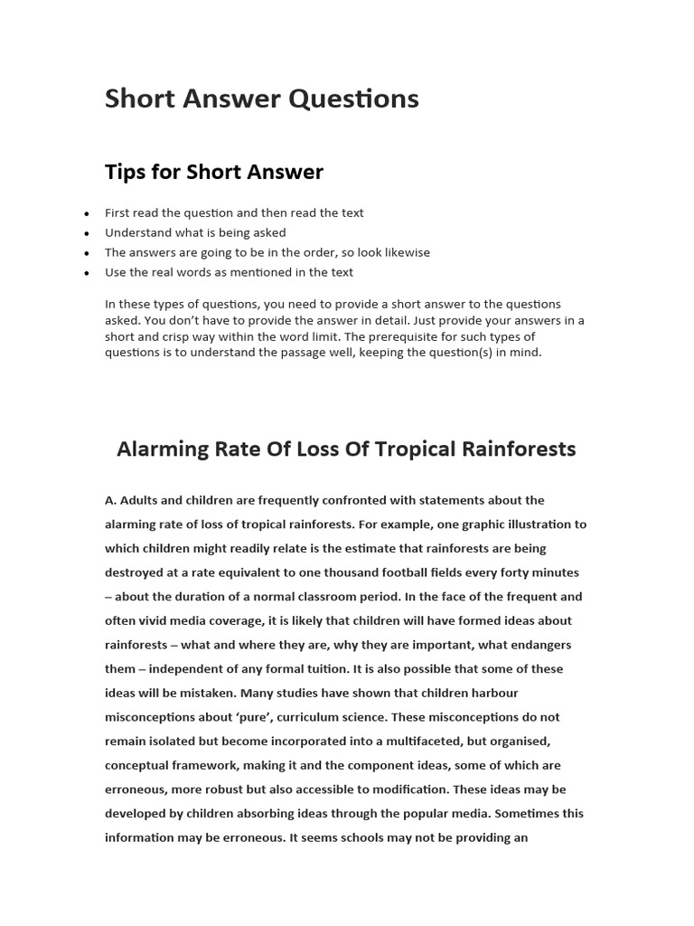 SOAL READING 4 Short Answer Type Questions | PDF | Coral Reef | Dinosaurs