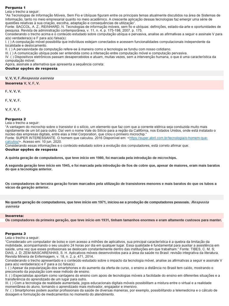 Marketing Digital Ativ 1 Corrigido | PDF | Aplicativo para celular | Internet das Coisas