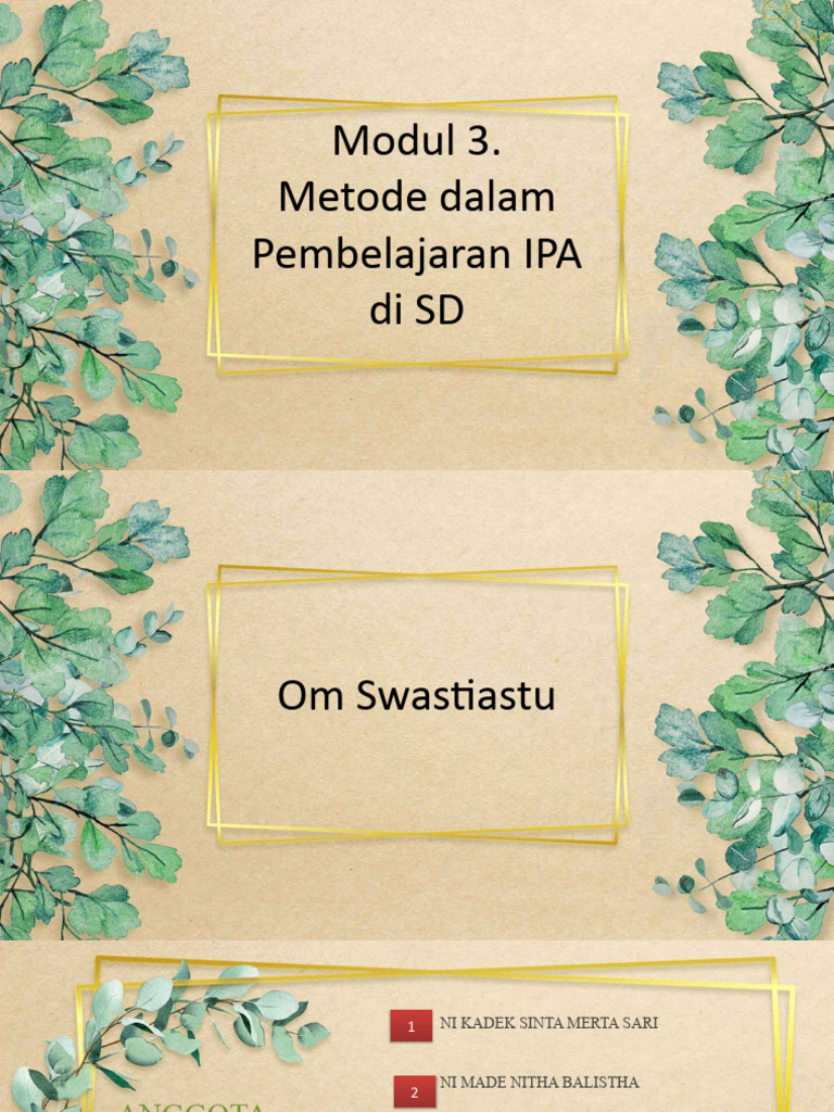 PPT Pembelajaran IPA Di Sd | PDF