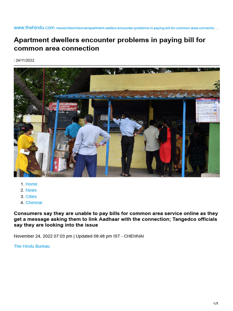 Apartment Dwellers Encounter Problems in Paying Bill For Common Area ...