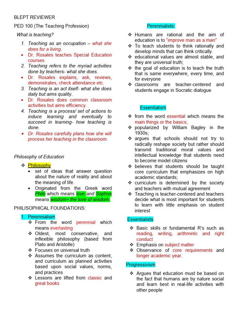 Blept Reviewer | PDF | Curriculum | Developmental Psychology