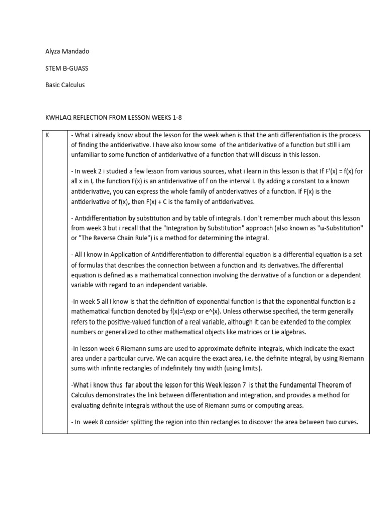 Reflection in Bas - Cal. | PDF | Integral | Function (Mathematics)