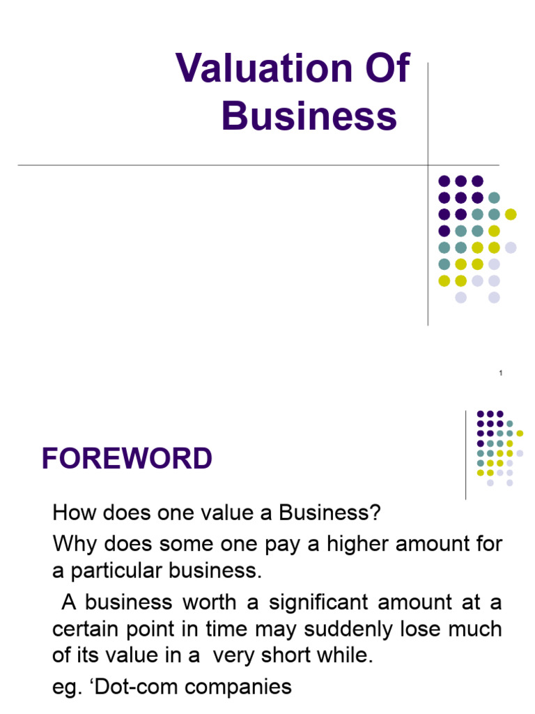 Business Valuation | PDF | Valuation (Finance) | Discounted Cash Flow