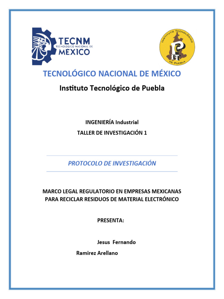 Protocolo Final.1 | PDF | Residuos | Tubo vacío
