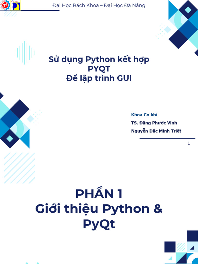 Tạo GUI bằng Python-PySide | PDF