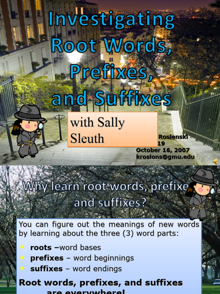 Root Words, Prefixes, and Suffixes | PDF | Adjective | Adverb
