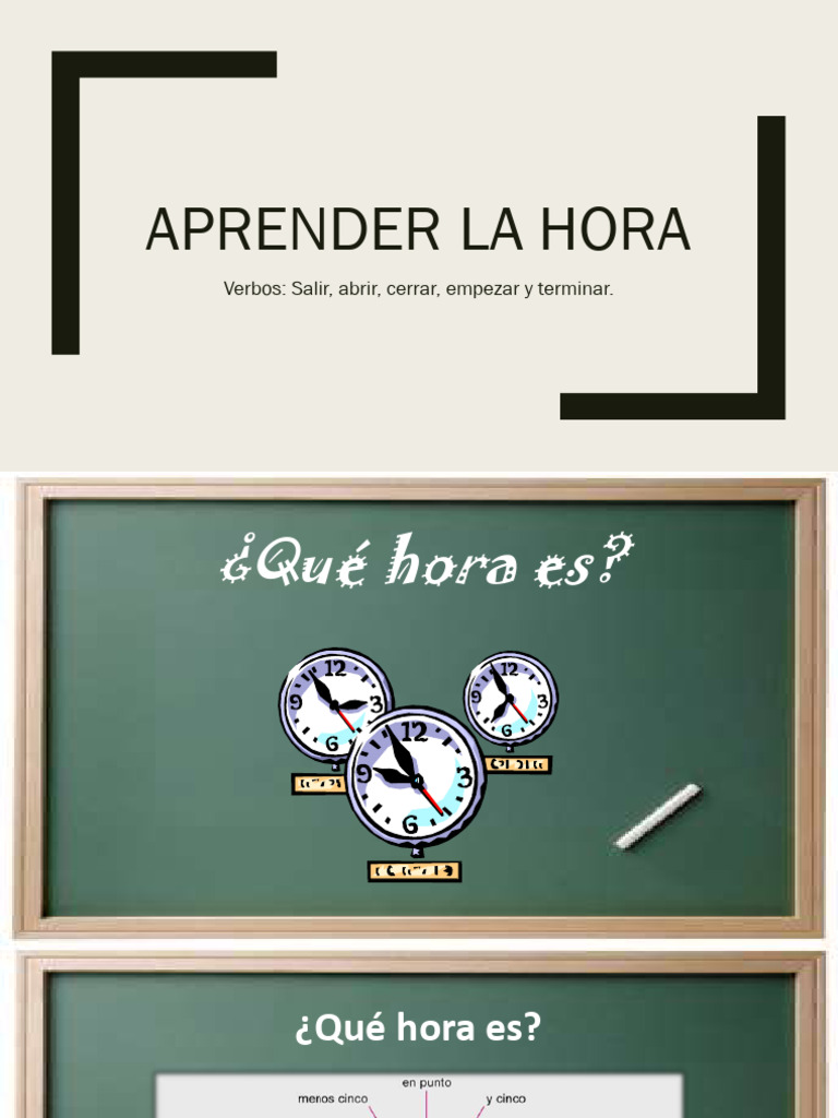 Aprender La Hora | PDF | Estudios de idiomas extranjeros