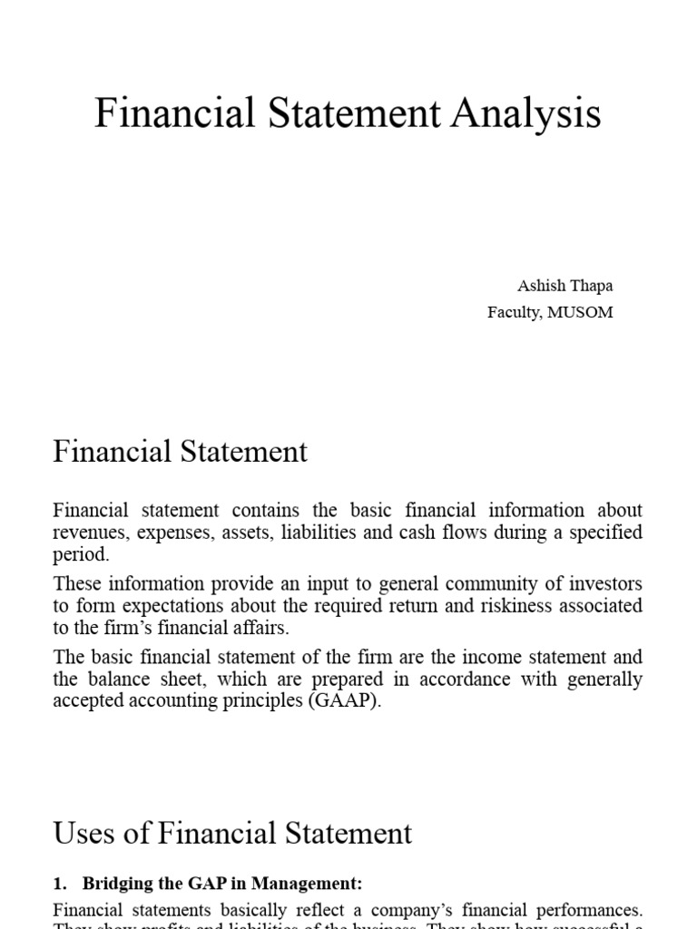 Financial Statement Analysis | PDF | Free Cash Flow | Dividend
