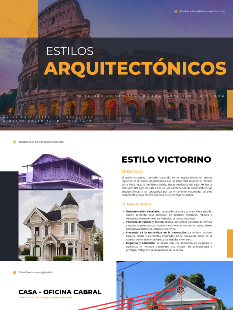 Estilos Arq. Nahia Ruiz y Winston | PDF | Diseño arquitectonico | Arquitectura