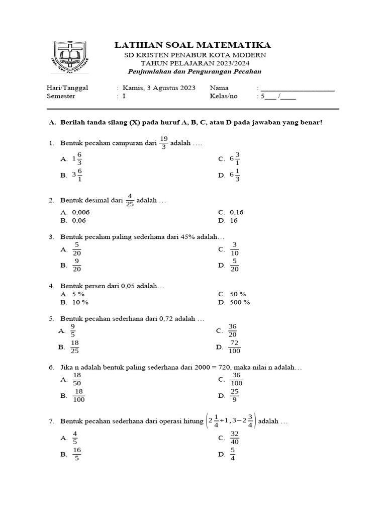 LKS 2 (Latihan Soal) | PDF