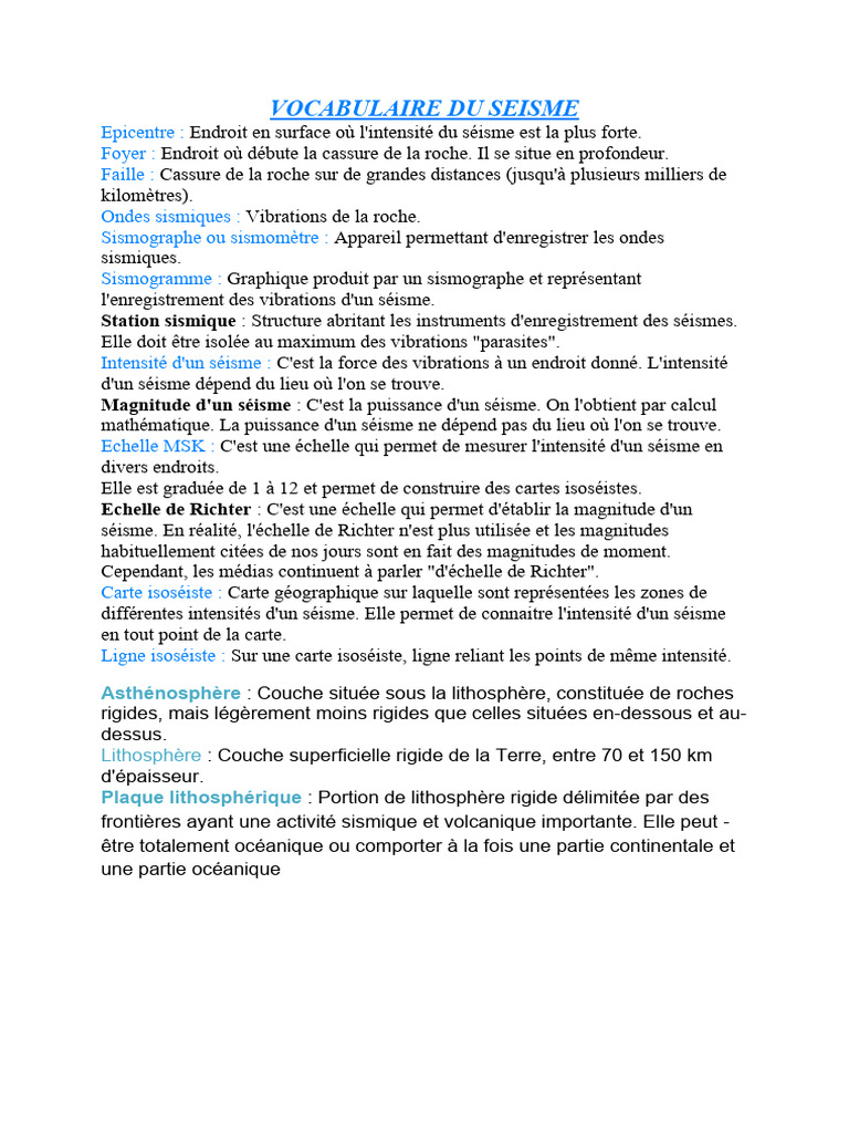 Échelle MSK et cartes isoséistes | PDF | Sciences et mathématiques