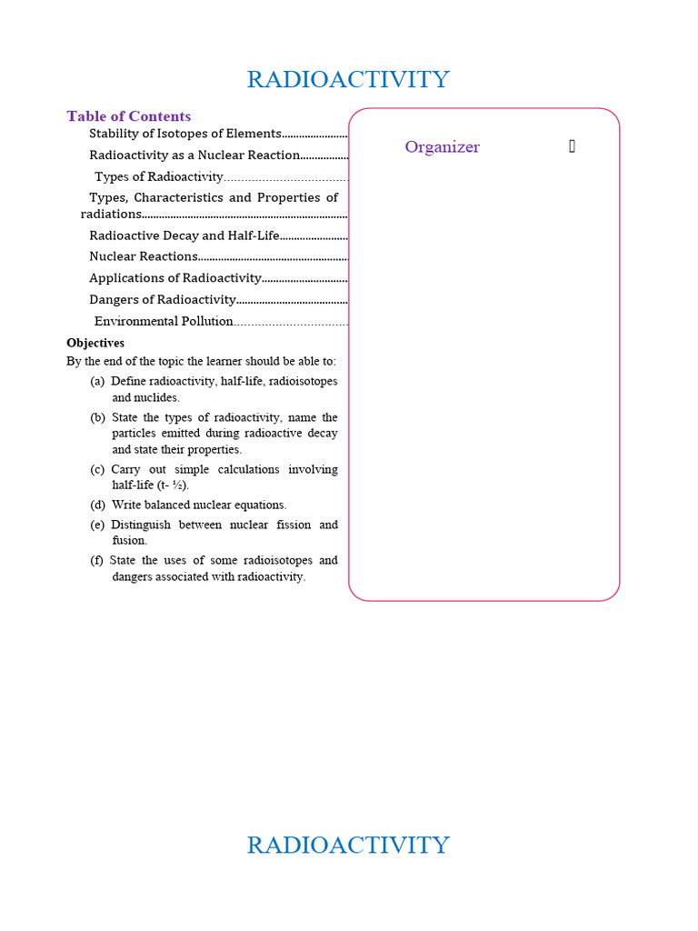 4.7 Radioactivity | PDF | Radioactive Decay | Nuclear Physics