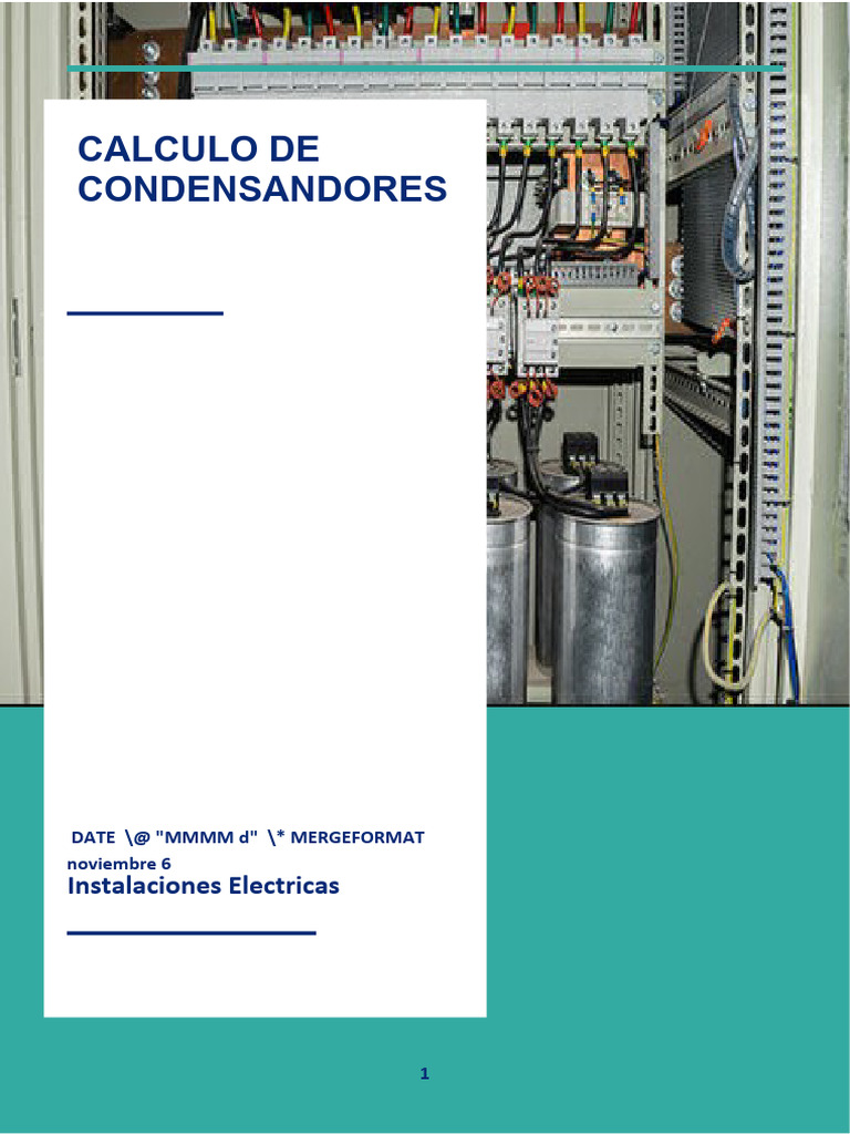 CONDENSADORES (1) | PDF | Energia electrica | Ingenieria Eléctrica