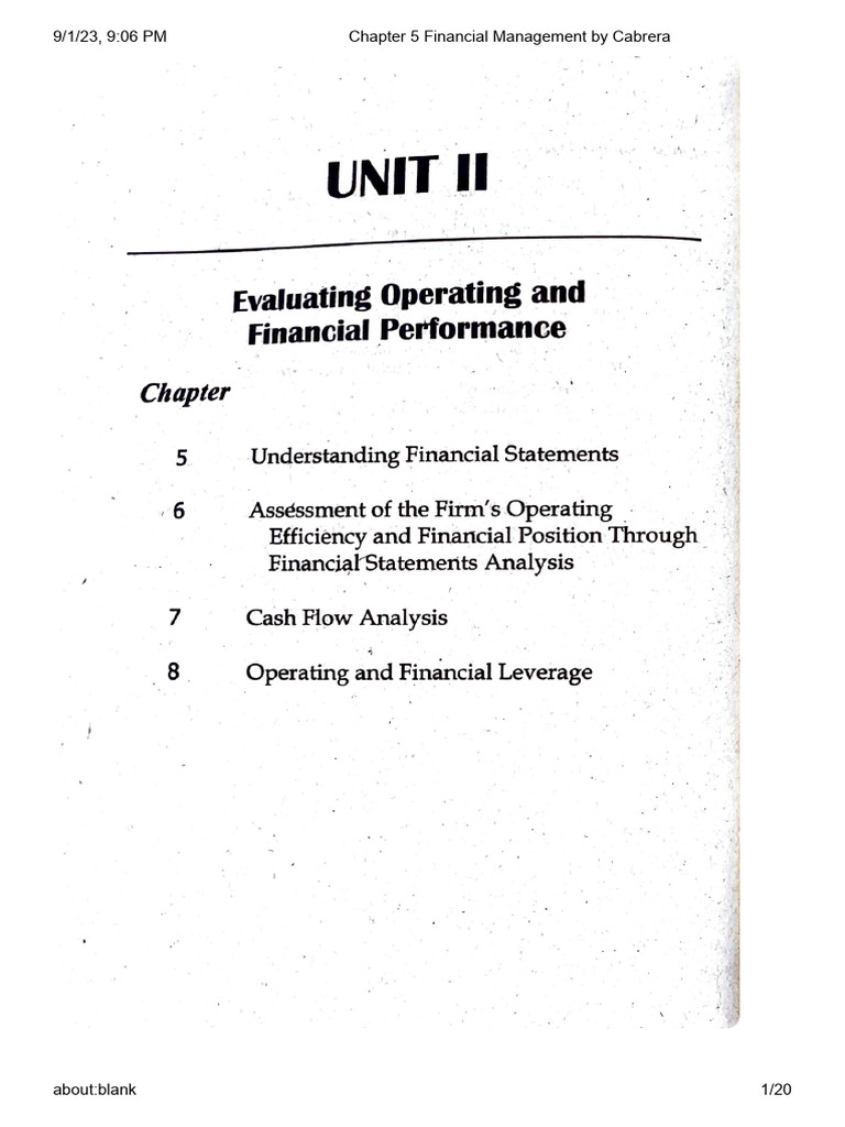 Chapter 5 Financial Management by Cabrera | PDF | Accounting | Figured ...