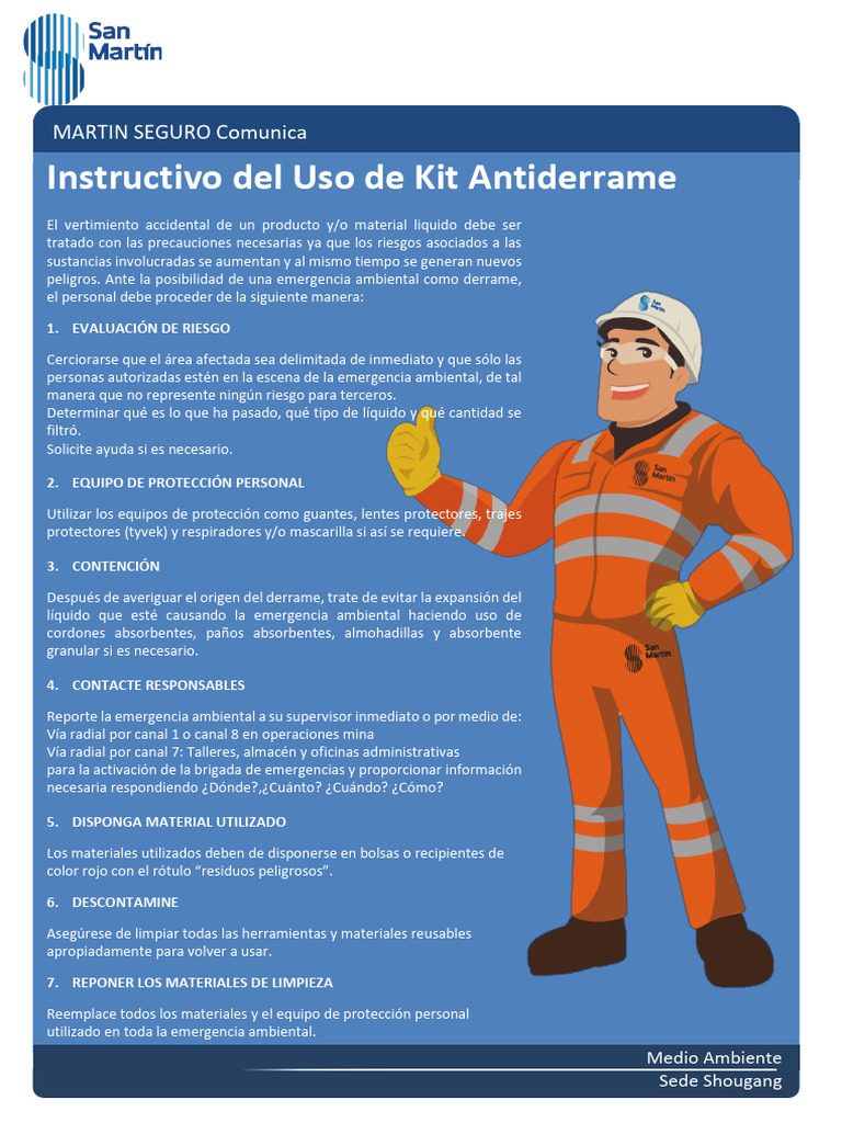 Instructivo Del Uso de Kit Antiderrame | PDF