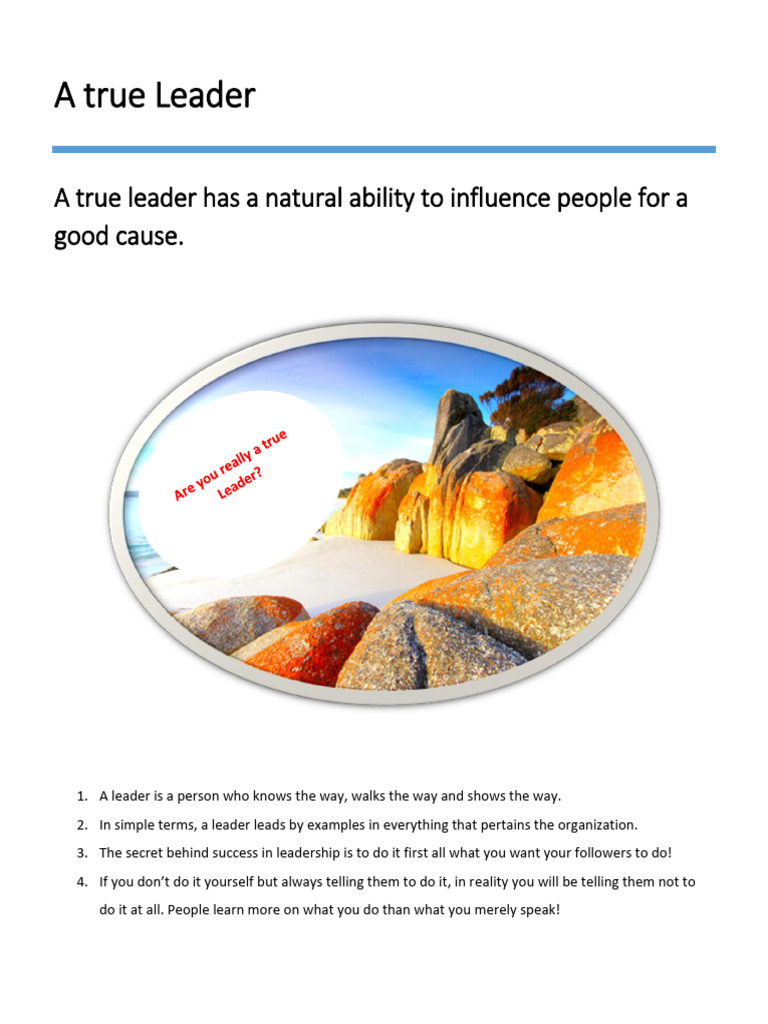 A True Leader | PDF