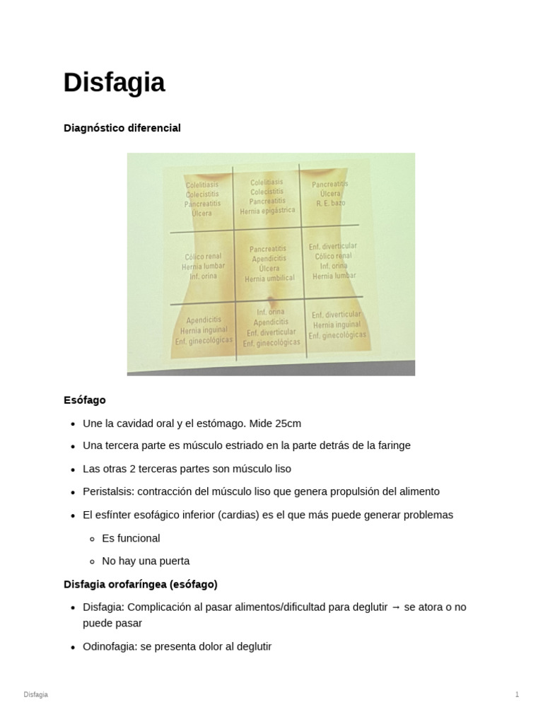Disfagia | PDF | Esófago | Causas de la muerte