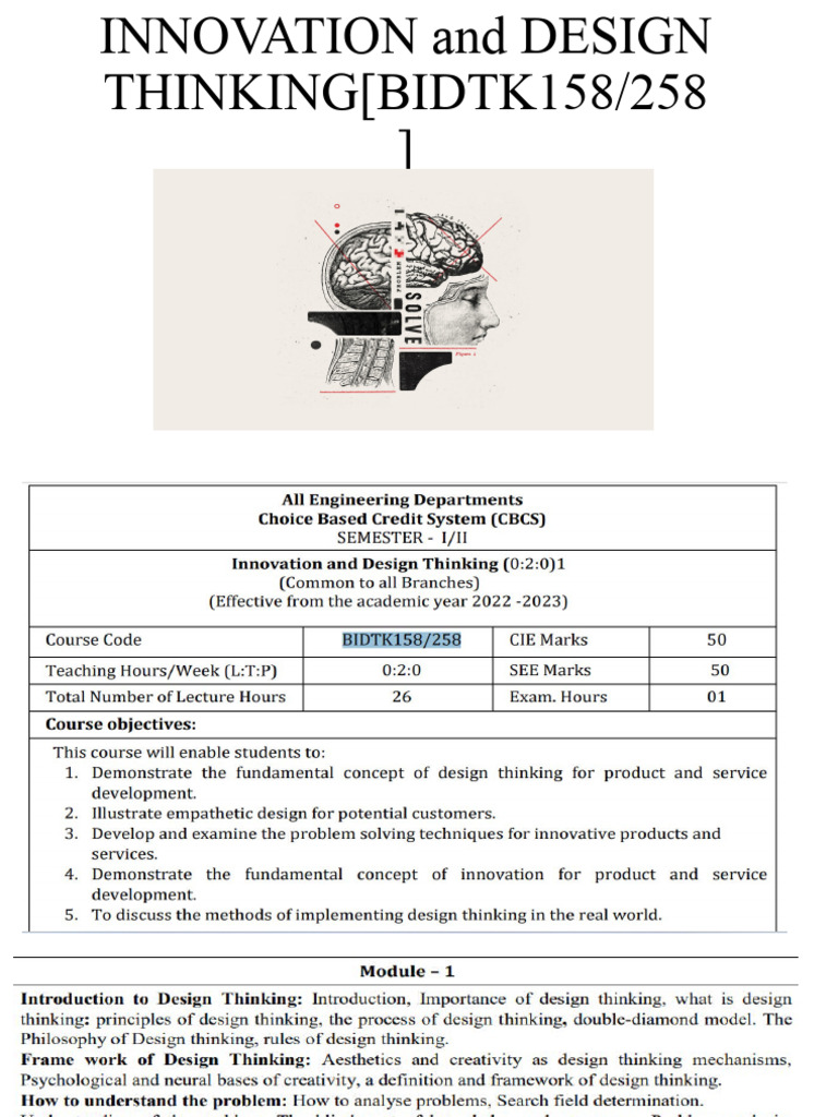 Process of Design-Module1 | Download Free PDF | Design Thinking | Thought