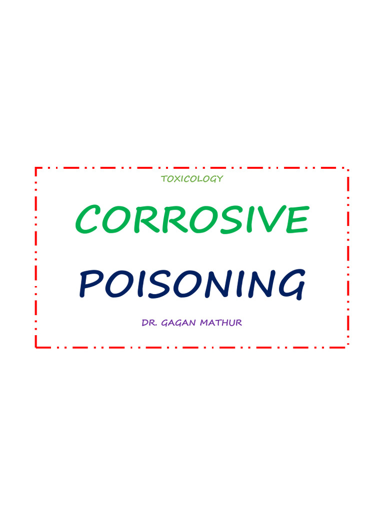 Corrosive Poisoning | PDF | Vomiting | Nitric Acid