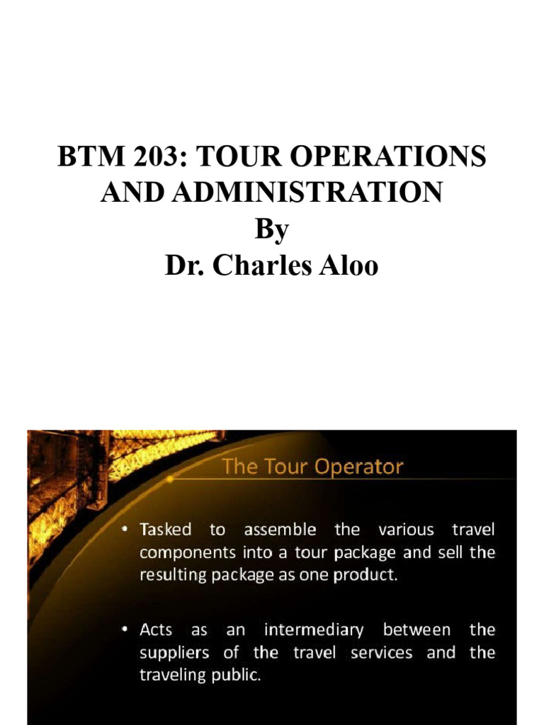 Tour Operations and Product Management | PDF | Sustainability | Tourism