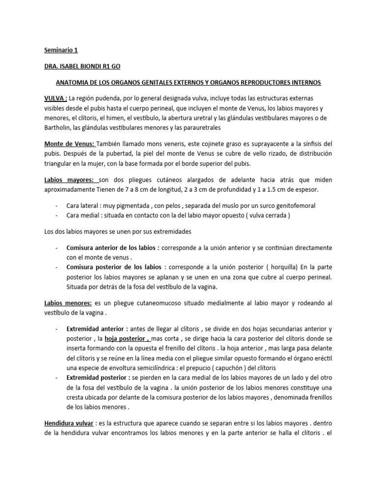 Anatomia de Los Organos Genitales Externos y Organos Reproductores ...
