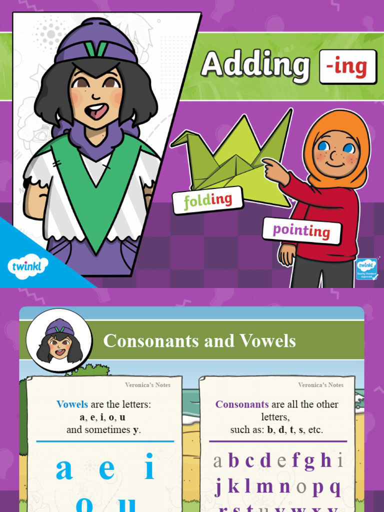 NZ L 52475 Adding Ing Powerpoint Ver 3 | PDF | Consonant | Human ...