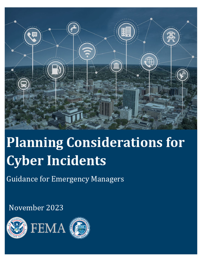 Fema - Planning Considerations Cyber Incidents - 2023 | PDF | Computer ...