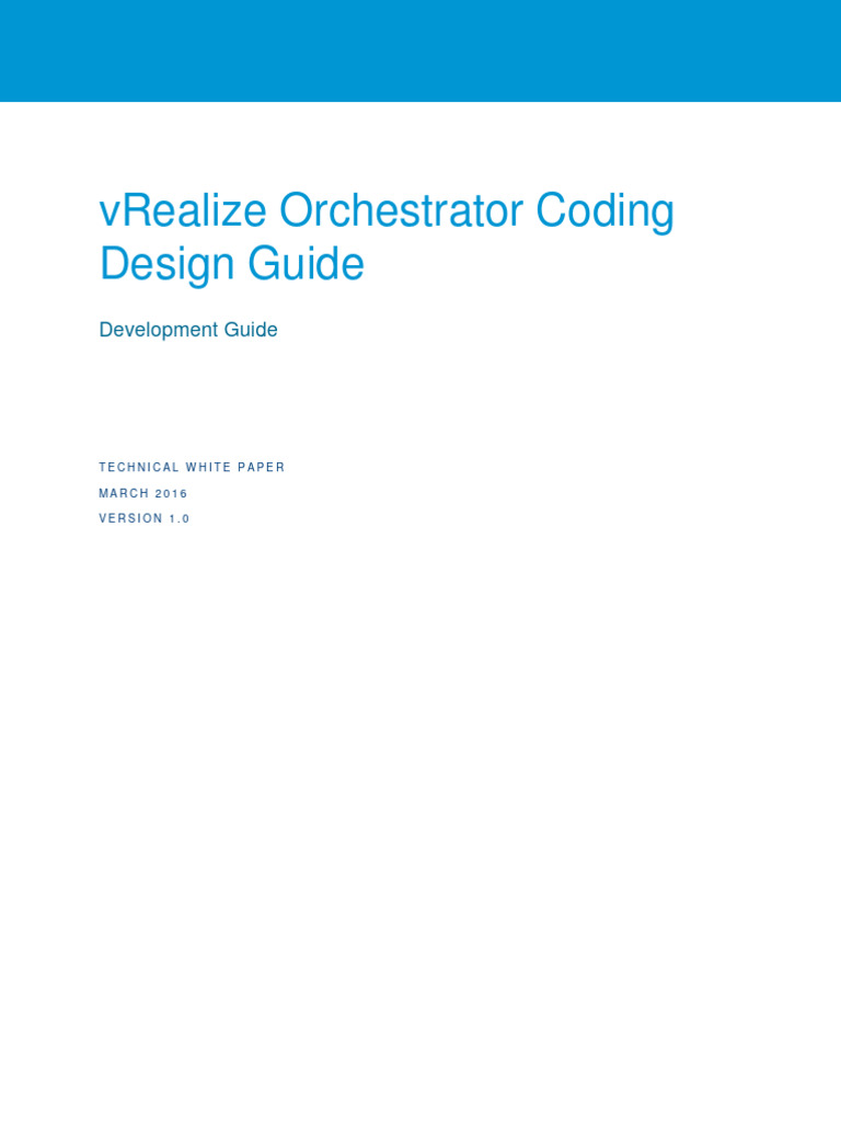 Vrealize Orchestrator Coding Design Guide Pdf Control Flow Java Script