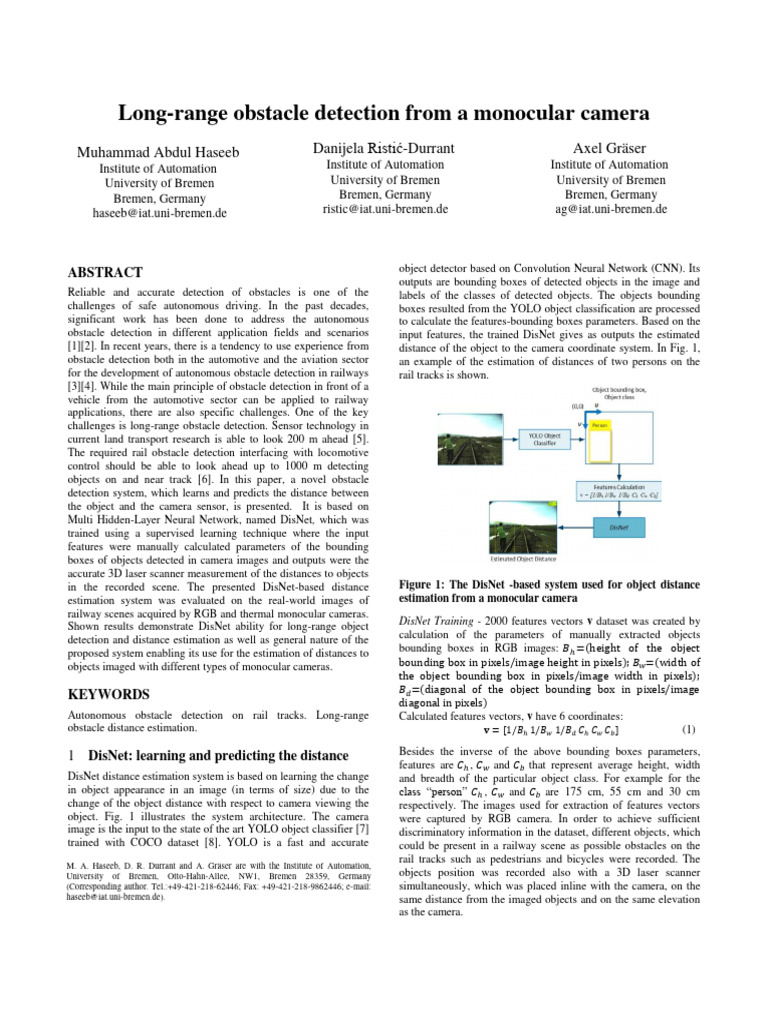 06 Long Range Obstacle Detection From A Monocular Camera Pdf