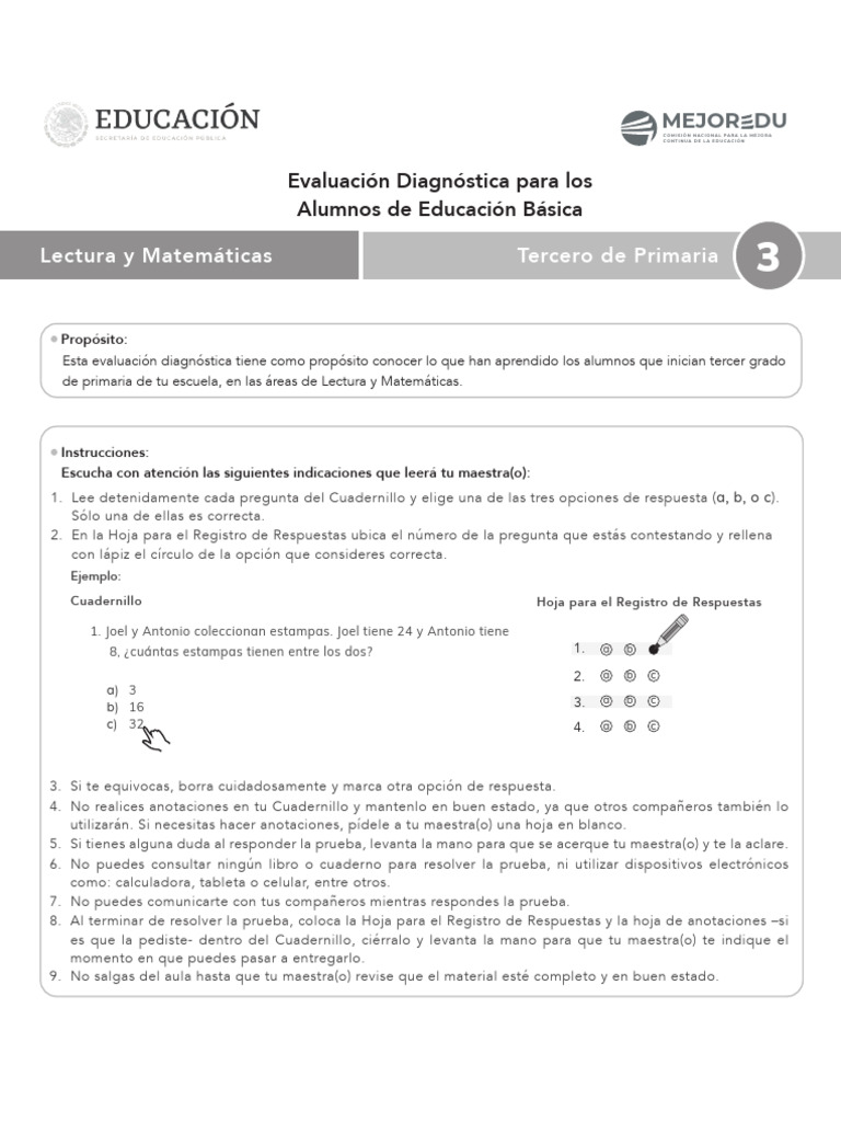 Diagnóstico 3º Primaria Mejoredu | PDF | Ron | León