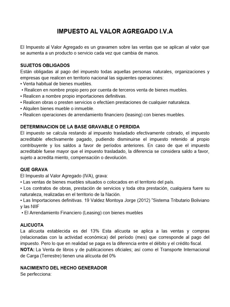 Informe Iva 843 | PDF | Impuestos | Impuesto al valor agregado