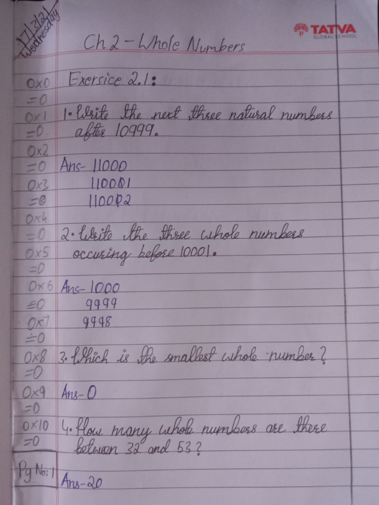 CH 2 - Whole Numbers | PDF