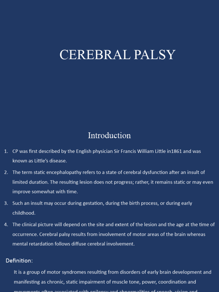 Cerebral Palsy | PDF | Cerebral Palsy | Cerebral Cortex