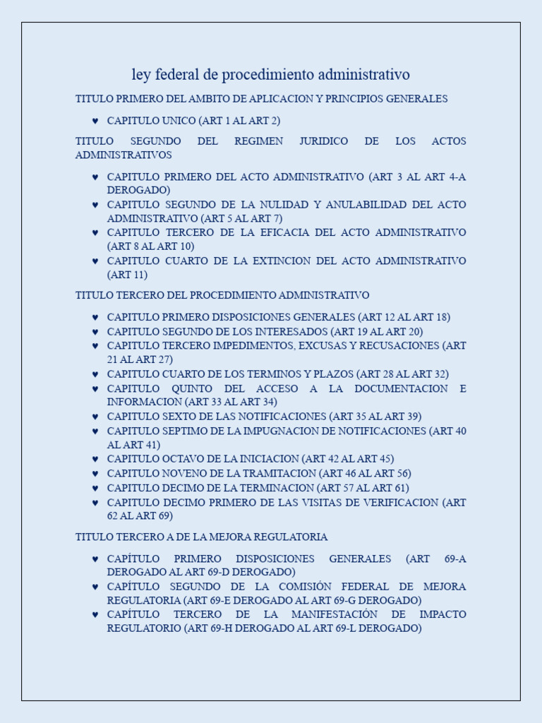 Ley Federal de Procedimiento Administrativo | PDF