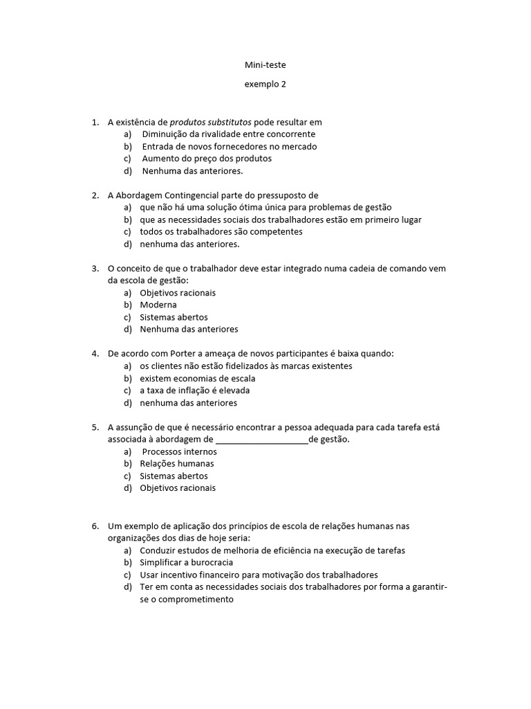 Mob Test 2 - Por | PDF | Análise SWOT | Inovação