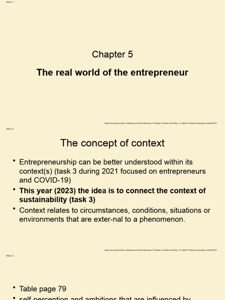 Halmstad Slides Chapter 5 For Students | PDF | Entrepreneurship | Institution