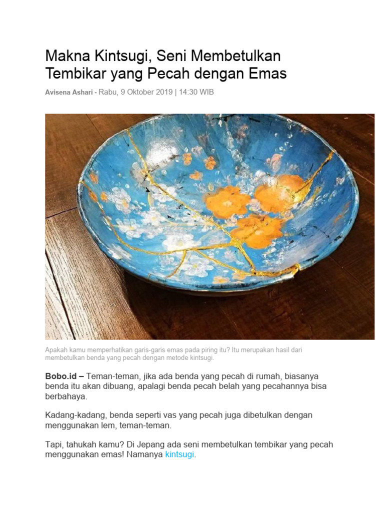 Makna Kintsugi | PDF | Seni