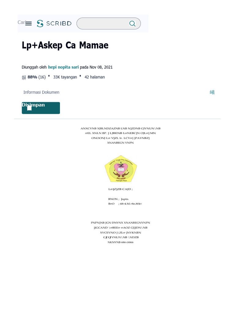 Lp+Askep CA Mamae PDF | PDF