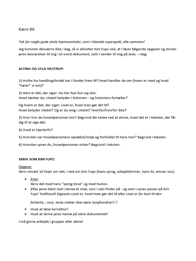 Afsluttende opgaver | PDF