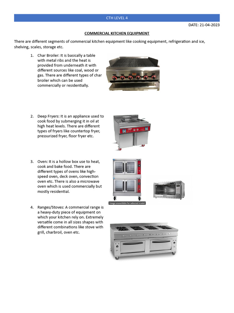 Assignment | PDF | Oven | Kitchen