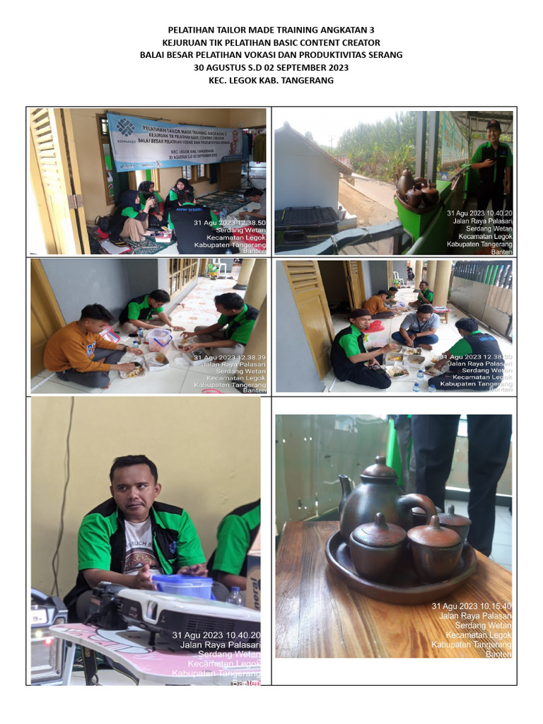 PELATIHAN TAILOR MADE TRAINING - 31 Agustus 2023 | PDF | Seni